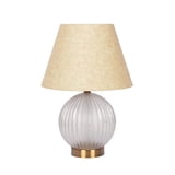 Ashcroft Furniture TBL03701101 Linen Shade Serenity Round Table Lamp ...