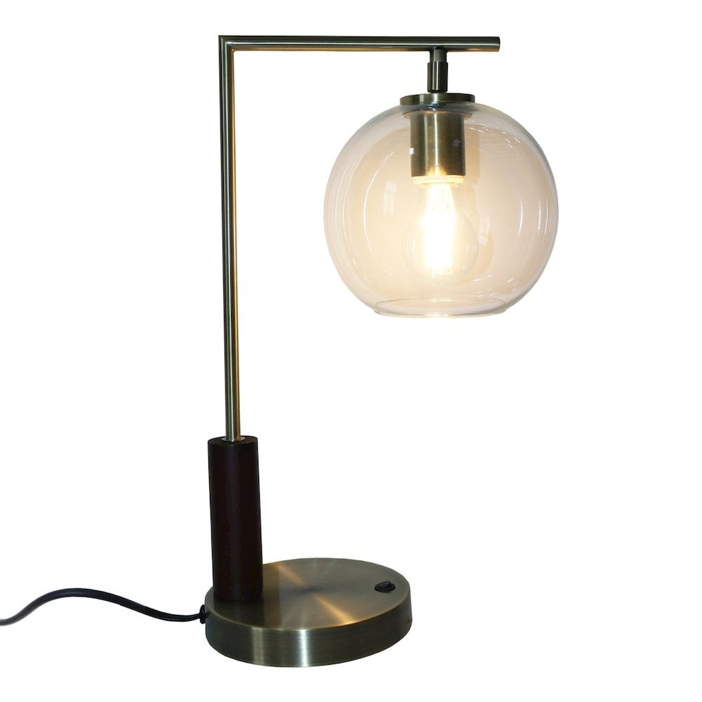 Ashcroft Furniture Wander Right Angle Glass Table Lamp - Bronze ...