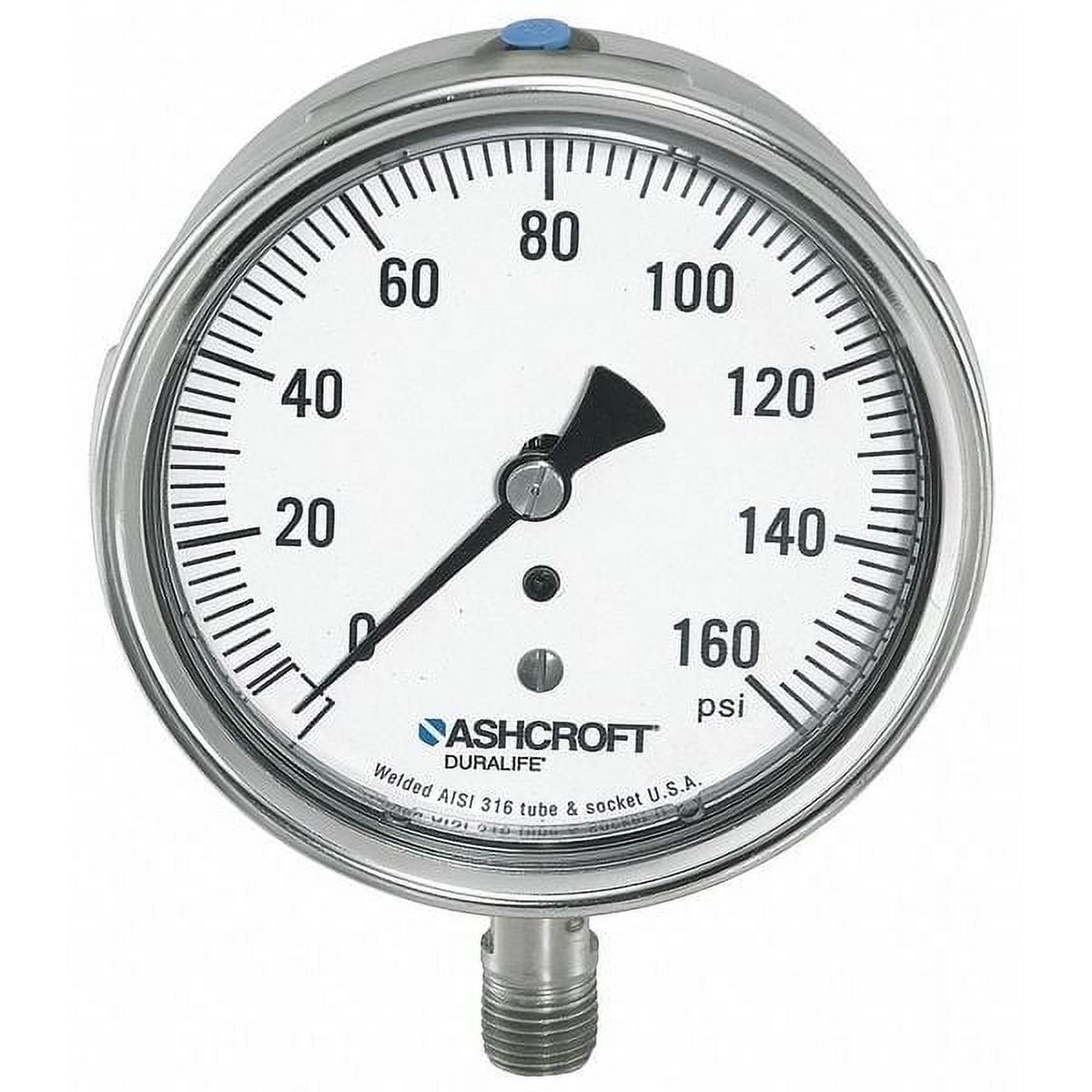 Ashcroft Gauge,Pressure,0 to 5000 psi,Lower 251009SW02L5000# - Walmart ...
