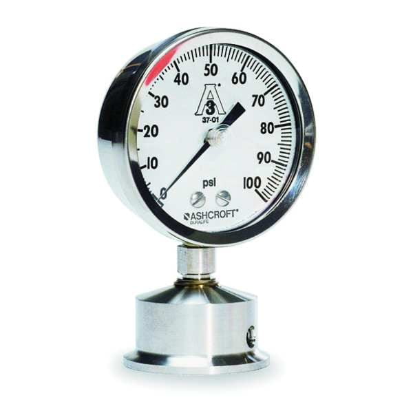 Ashcroft Pressure Gauge,0 to 100 psi,3-1/2In 35-1032S-20L-100 - Walmart.com