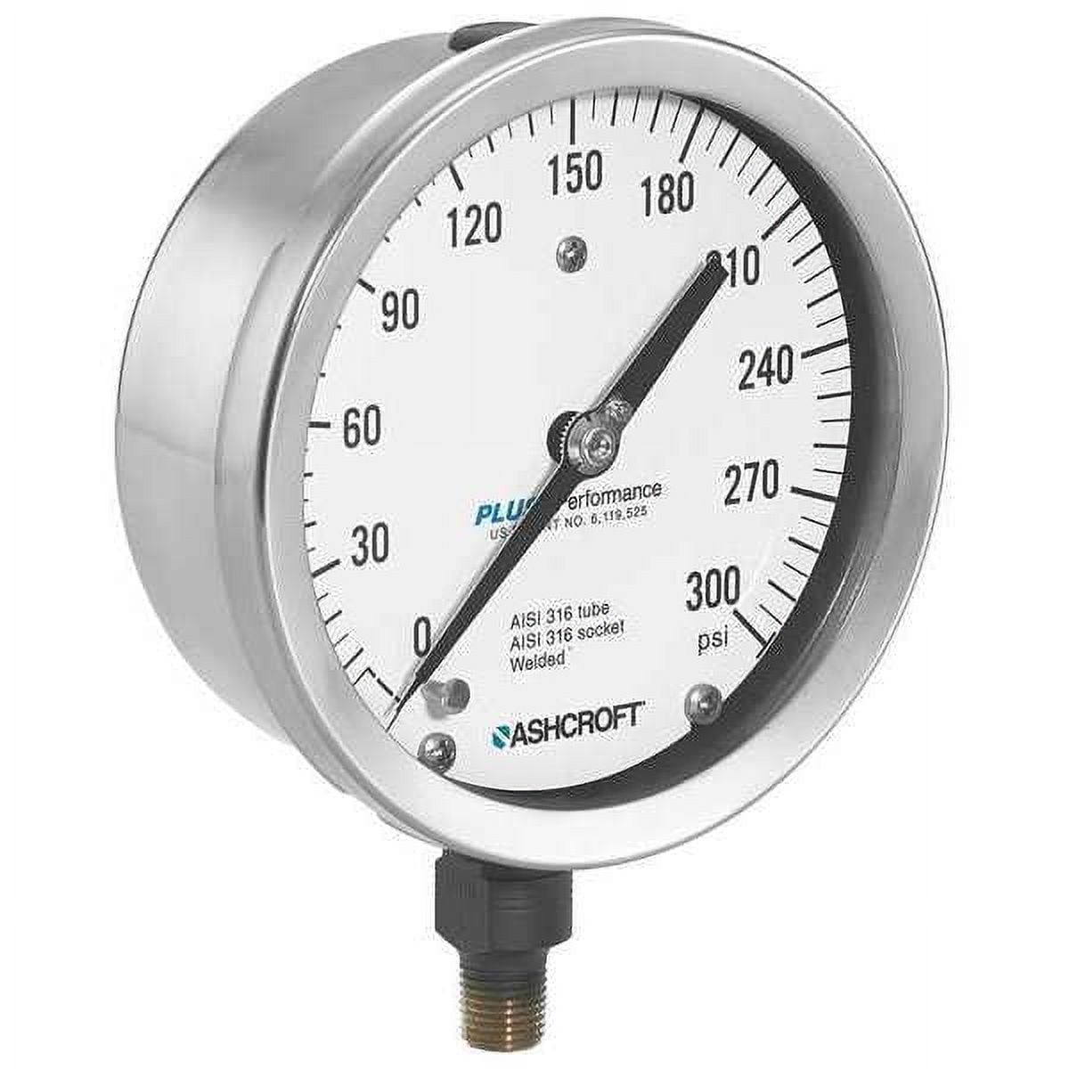 Ashcroft Pressure Gauge,Process,1/4in NPT,Silver 1009S - Walmart.com
