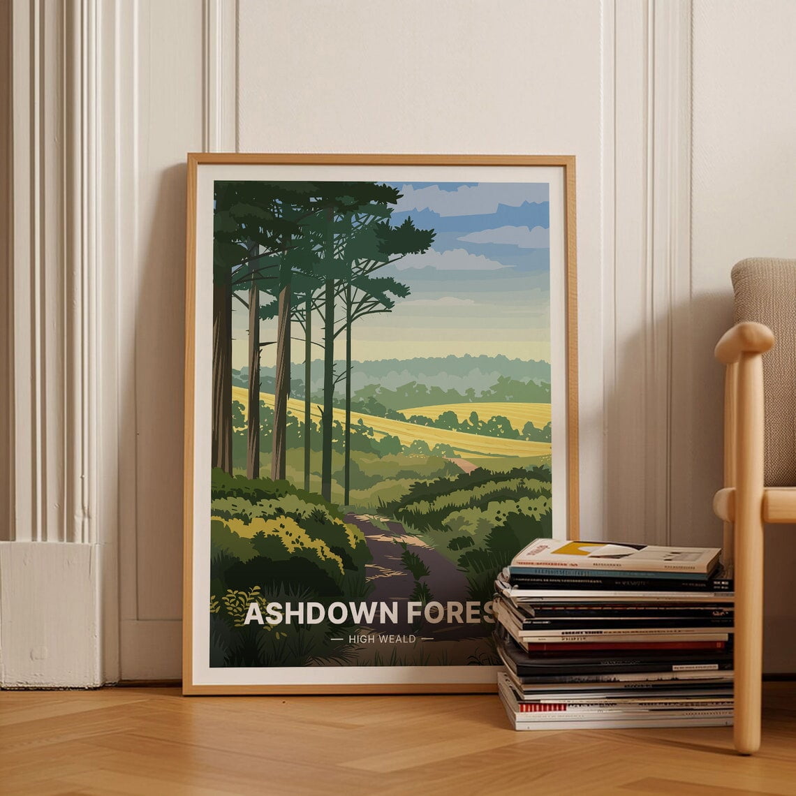 Ashdown Forest Travel Poster: East Sussex, High Weald Aonb, Winnie The ...