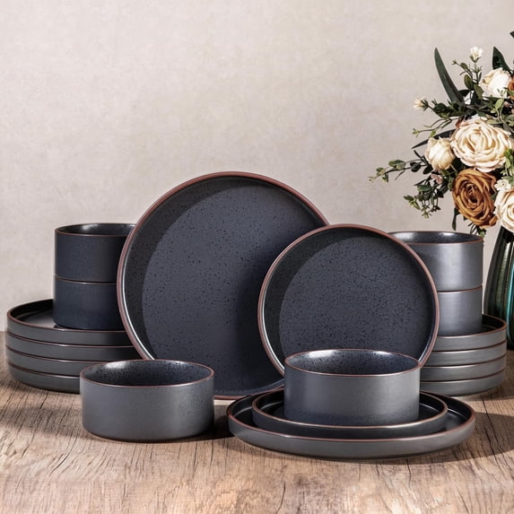 Ashen Ceramic Dinnerware Set Service for 6 - Walmart.com