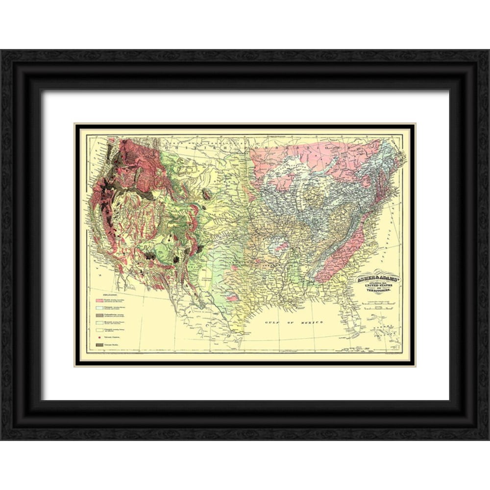 Asher 18x14 Black Ornate Wood Framed with Double Matting Museum Art ...