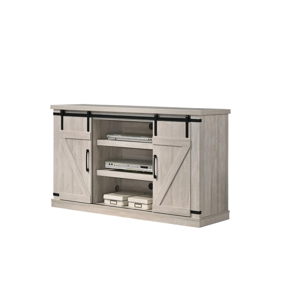 Asher Entertainment Center, 54" Wide TV Stand with Sliding Doors, Cable ...
