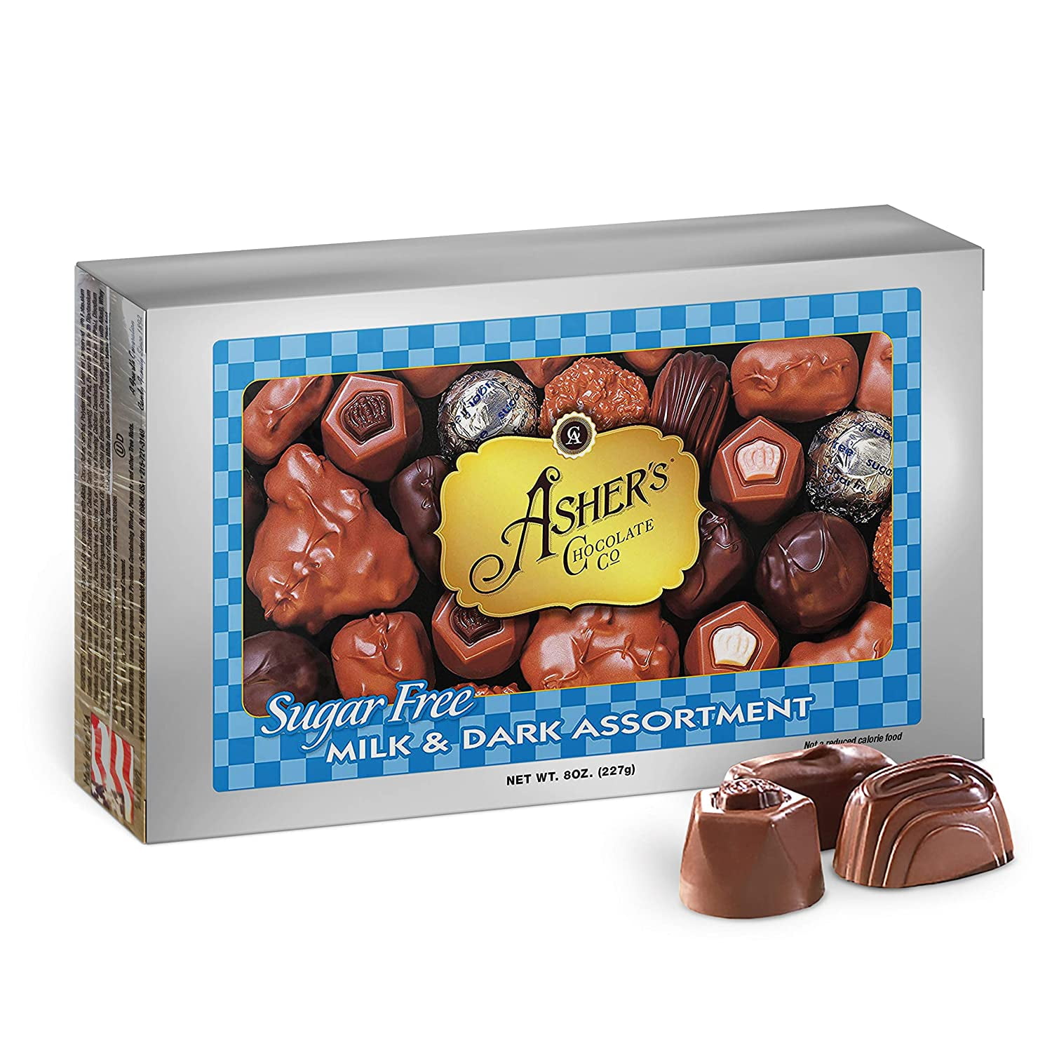 Asher's Chocolate, Sugar Free Chocolate Candy, Milk and Dark Chocolate ...