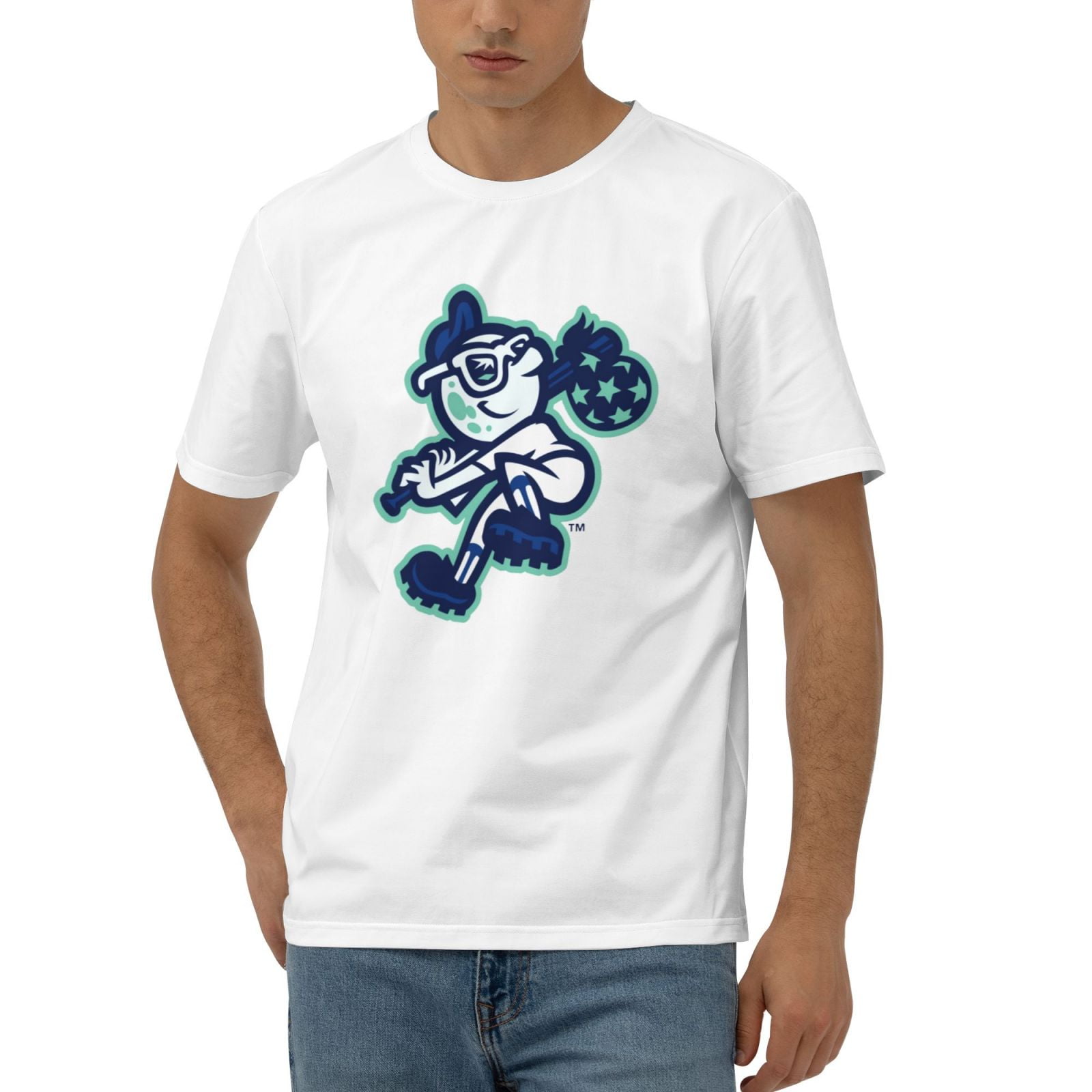 Asheville Tourists Men'S 170g Combed Cotton Short Sleeve T-Shirt ...
