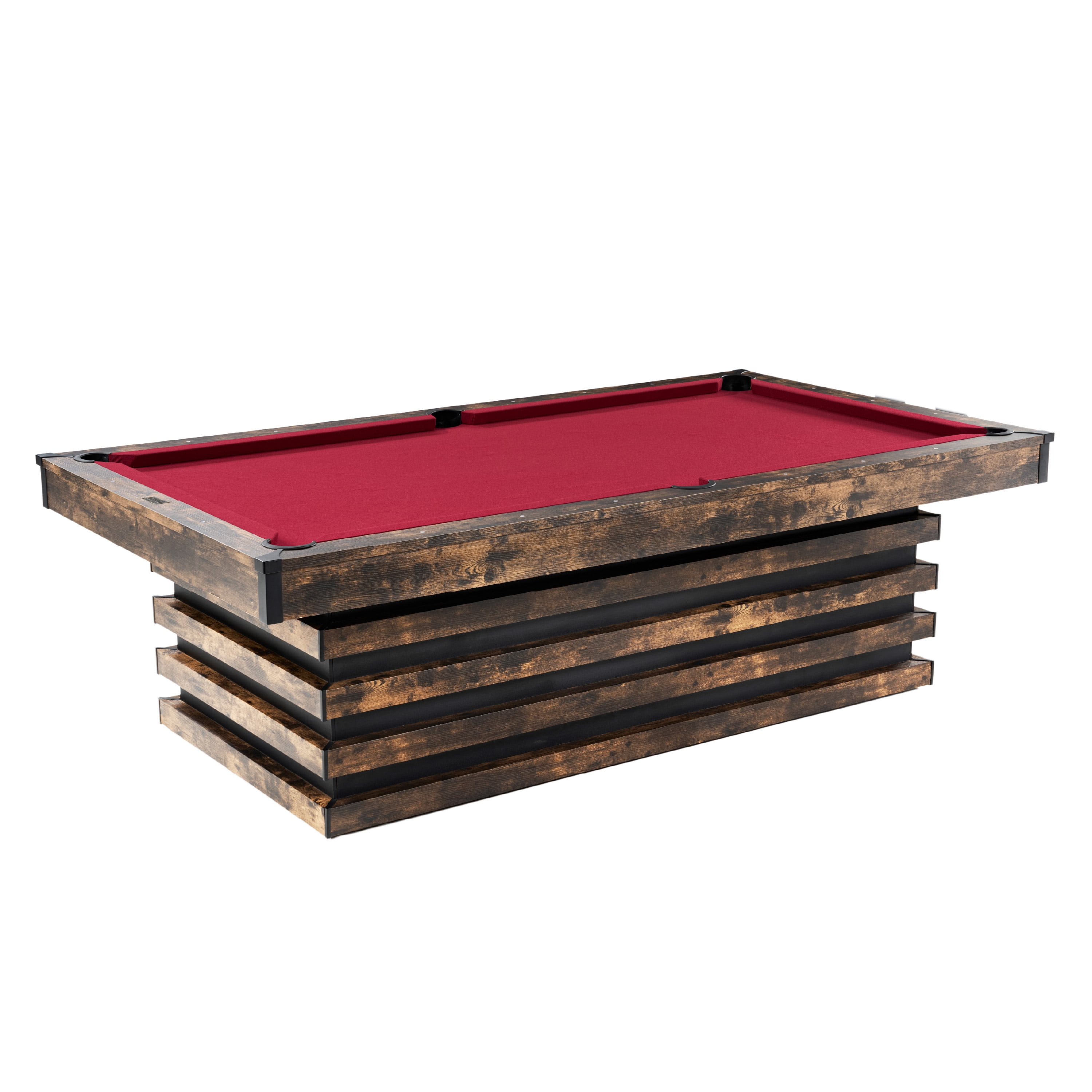 Ashford 8.3-Foot Pool Table – 100 inch Billiard Table with Burgundy ...