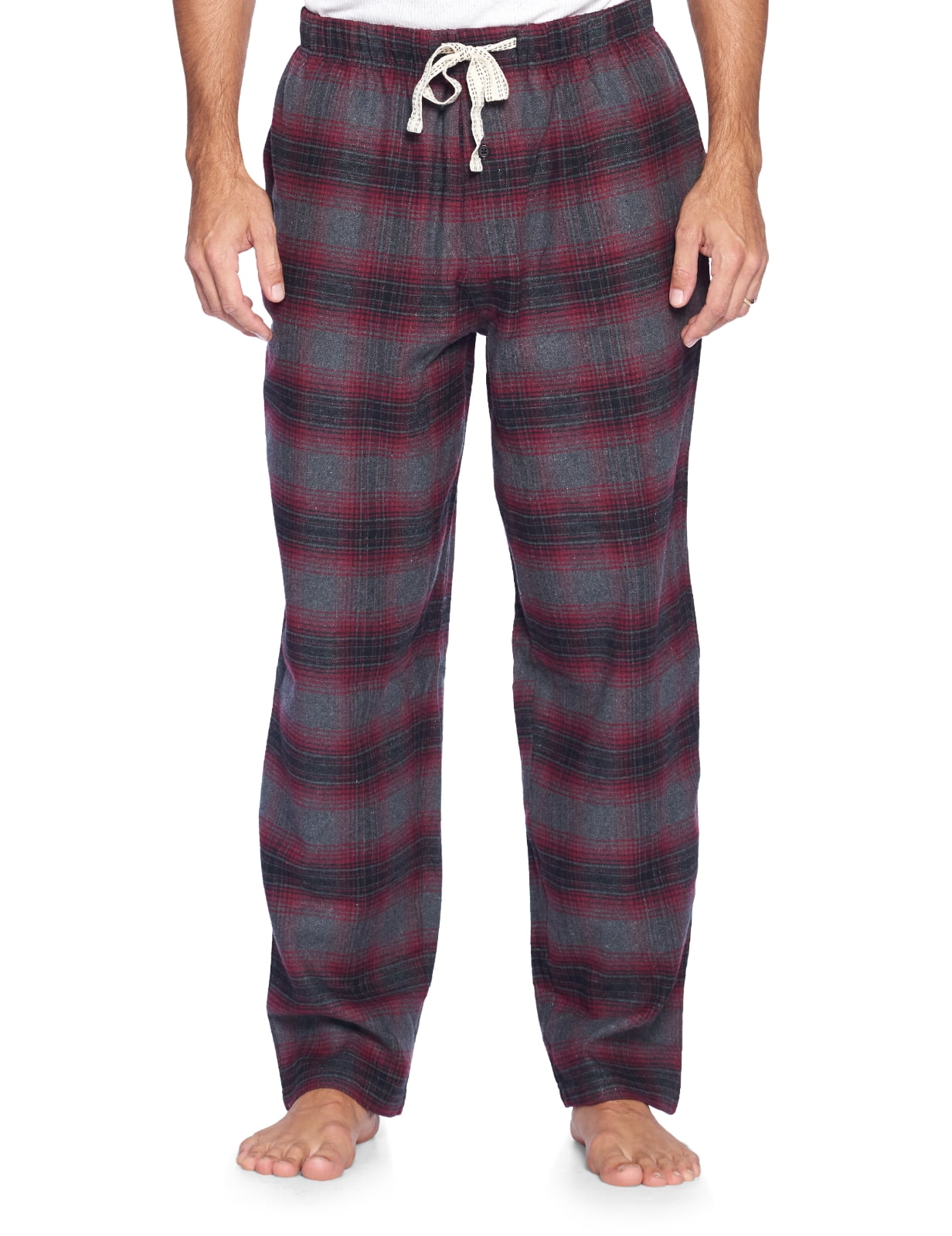 Ashford & Brooks Men's Flannel Plaid Pajama Sleep Pants, 2 Pack, Cotton ...