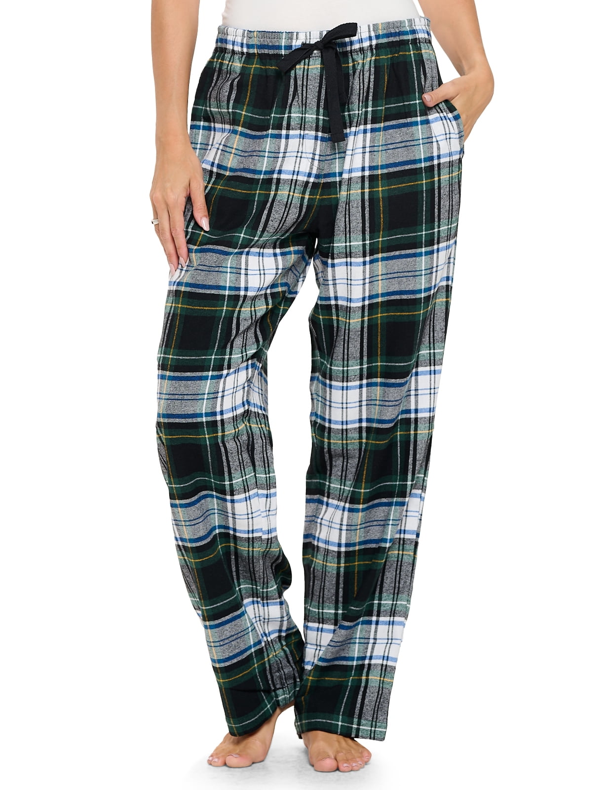 Ashford & Brooks Women's Super Soft Flannel Plaid Pajama Sleep Pants ...