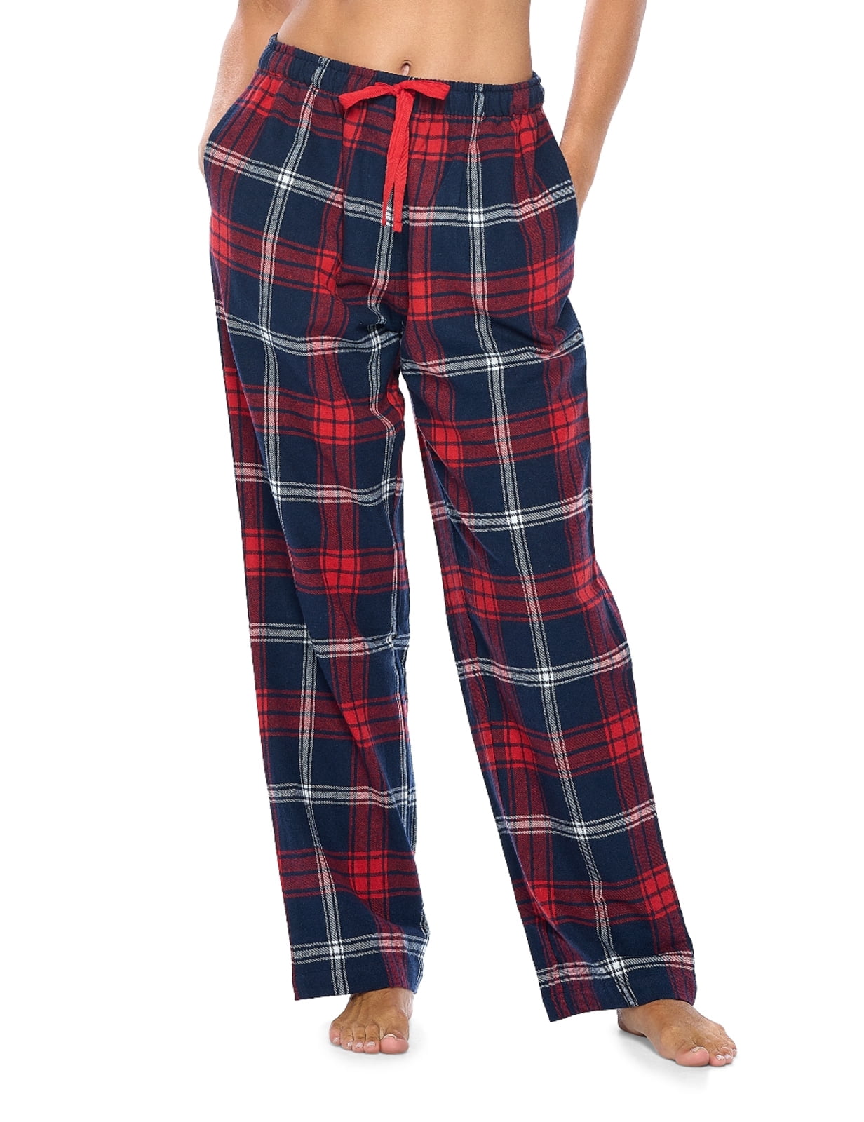Ashford & Brooks Women's Super Soft Flannel Plaid Pajama Sleep Pants ...