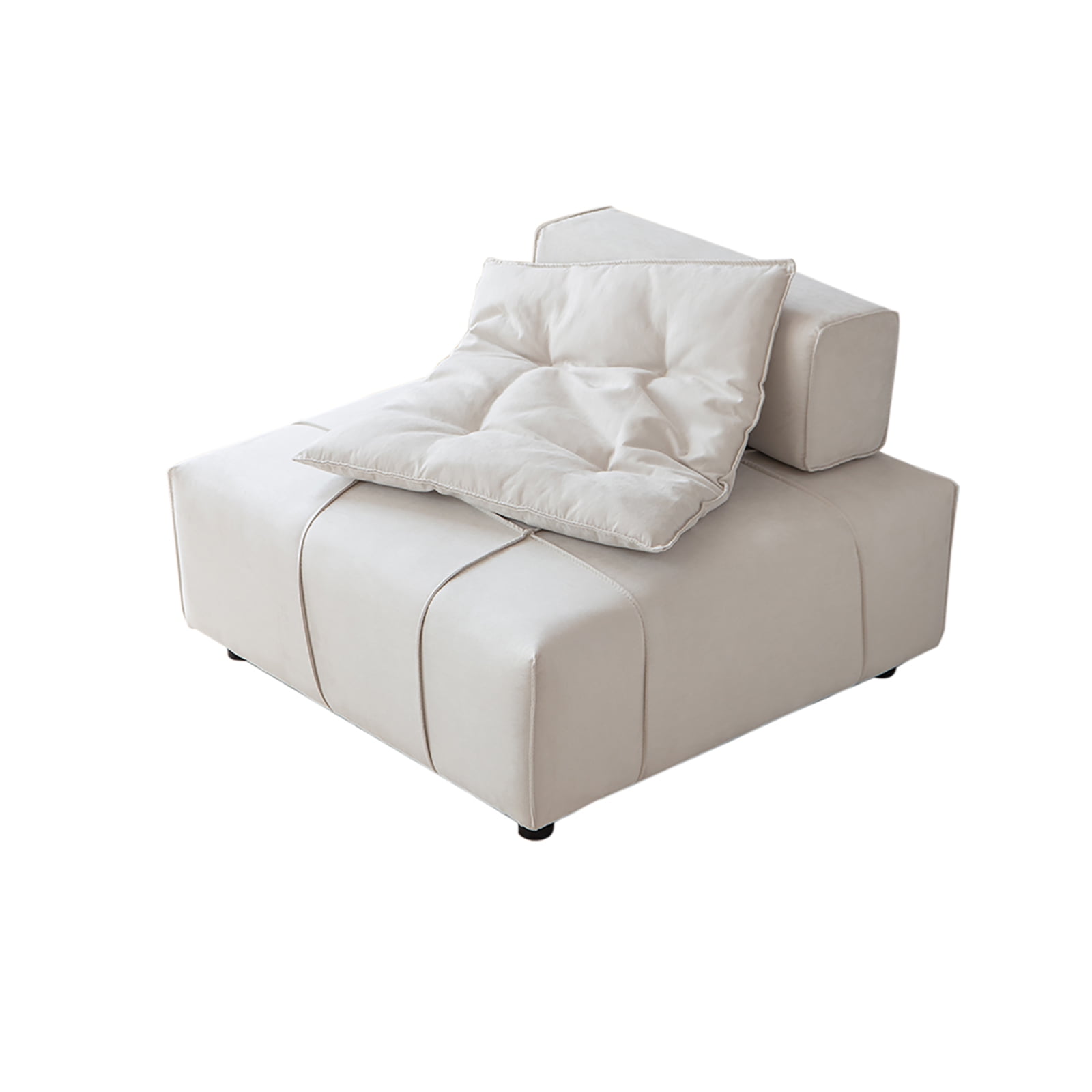 Ashion Modular Sectional Single Sofa With Removable Back Space Saving ...