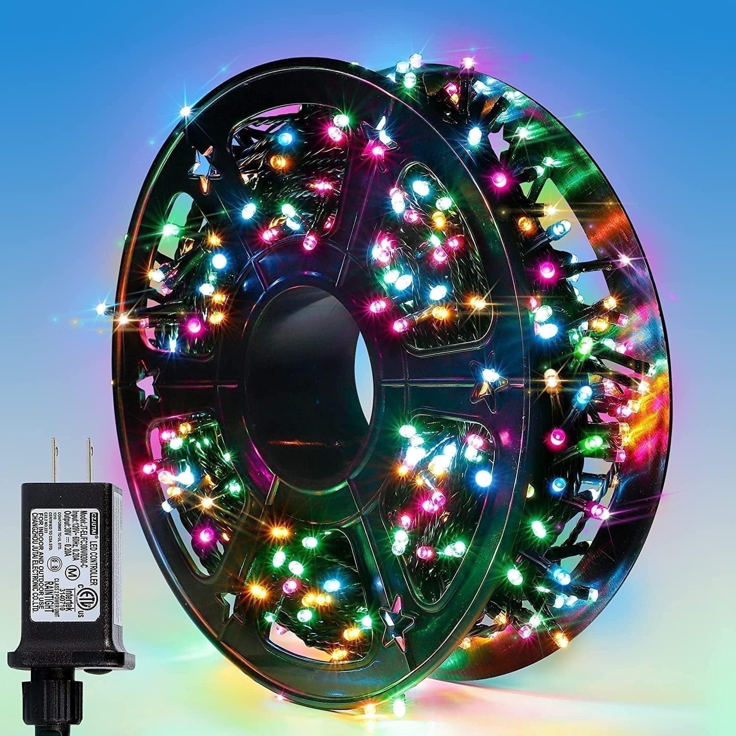 Aship 82ft 1000 Multicolor Christmas String Lights, Waterproof Outdoor ...