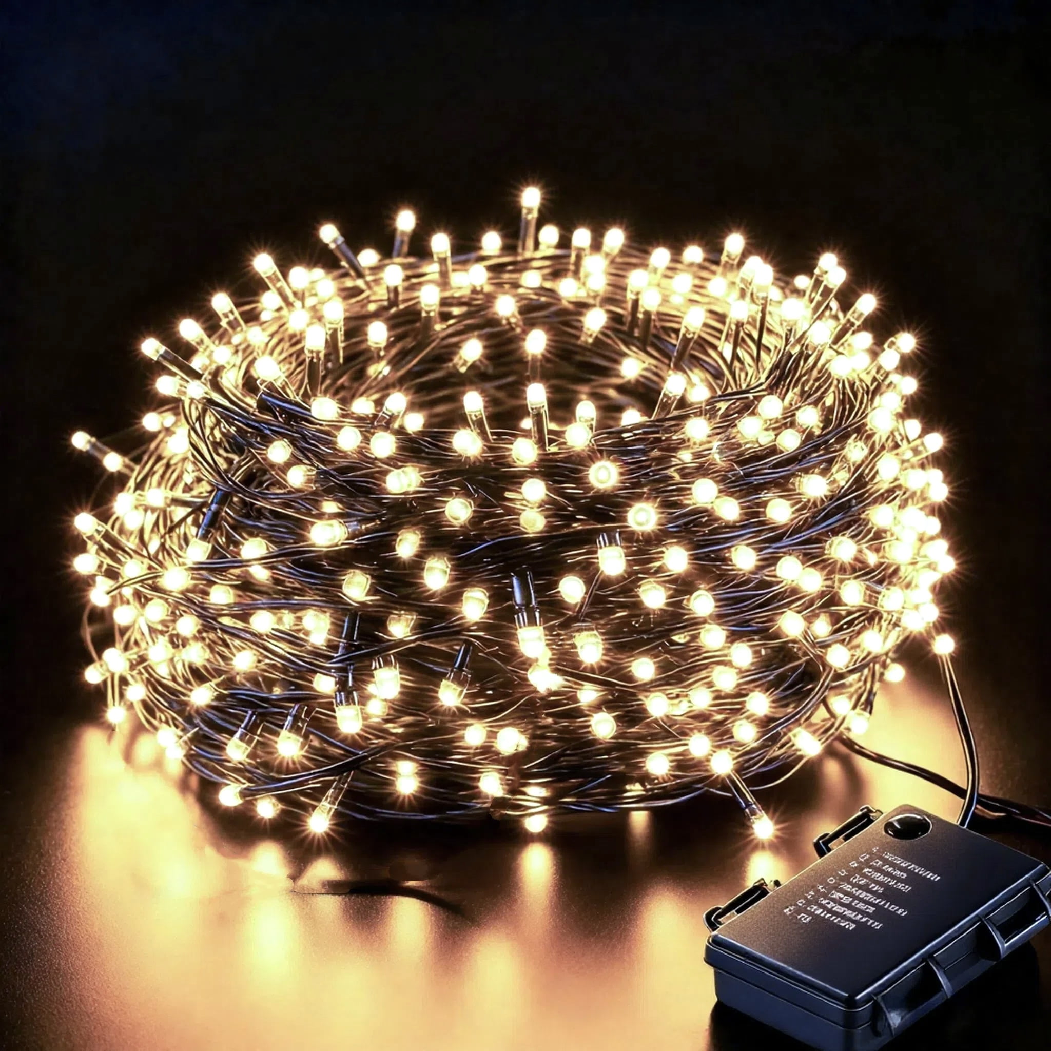 Aship 132ft Battery Operated Christmas Lights, 300 LED Battery Powered ...