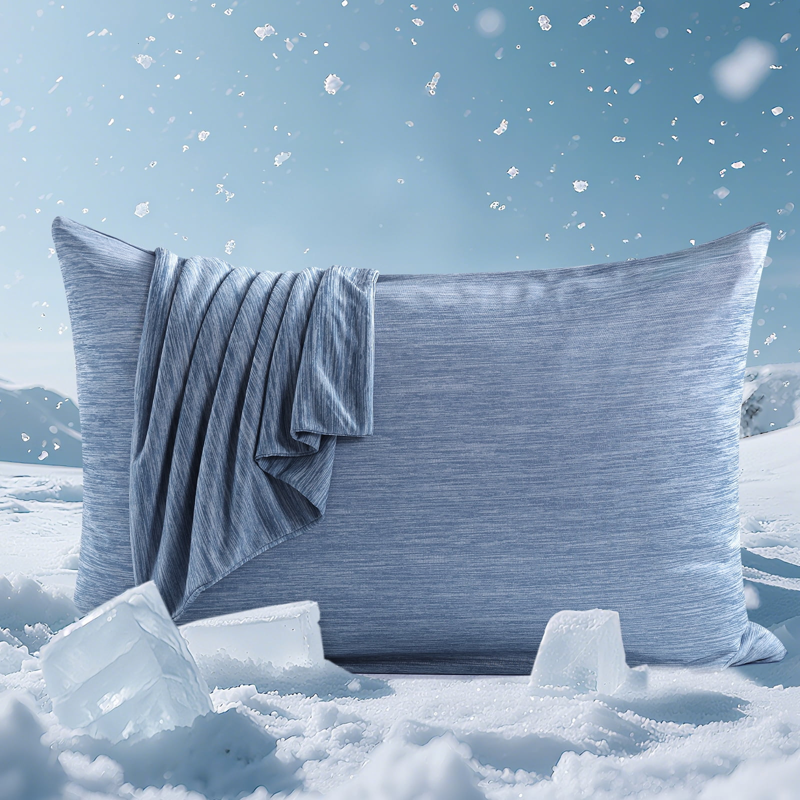"Aship Cooling Pillowcase, 2 Pack, Arc-Chill Fiber, Hidden Zipper, 20 ...