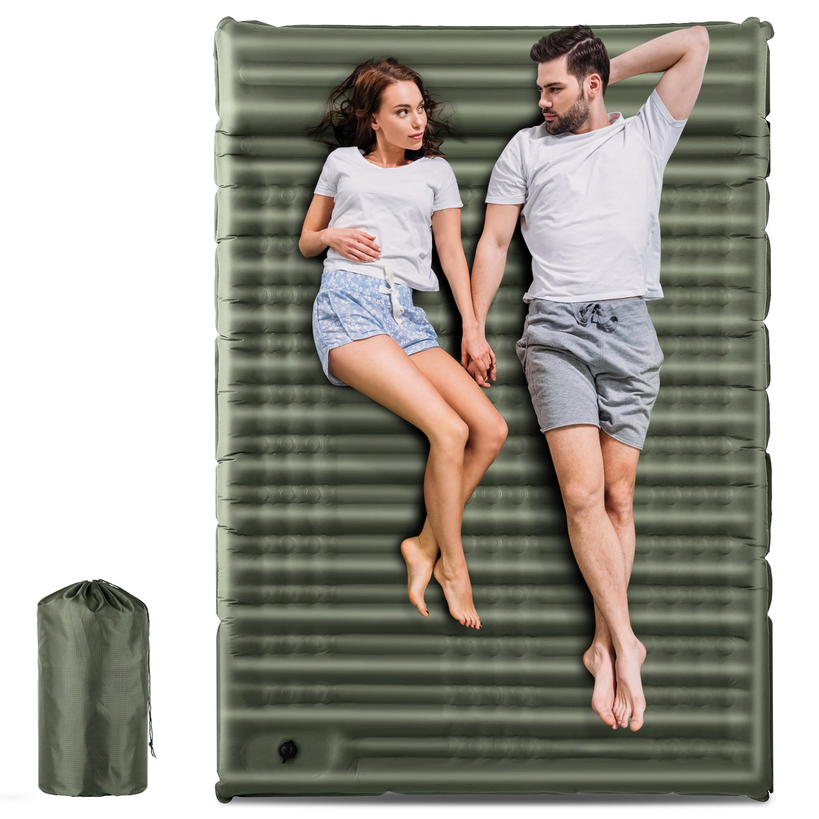 Aship Sleeping Pad for Camping 2 person, 4.7" Extra-Thick Camping Pad ...