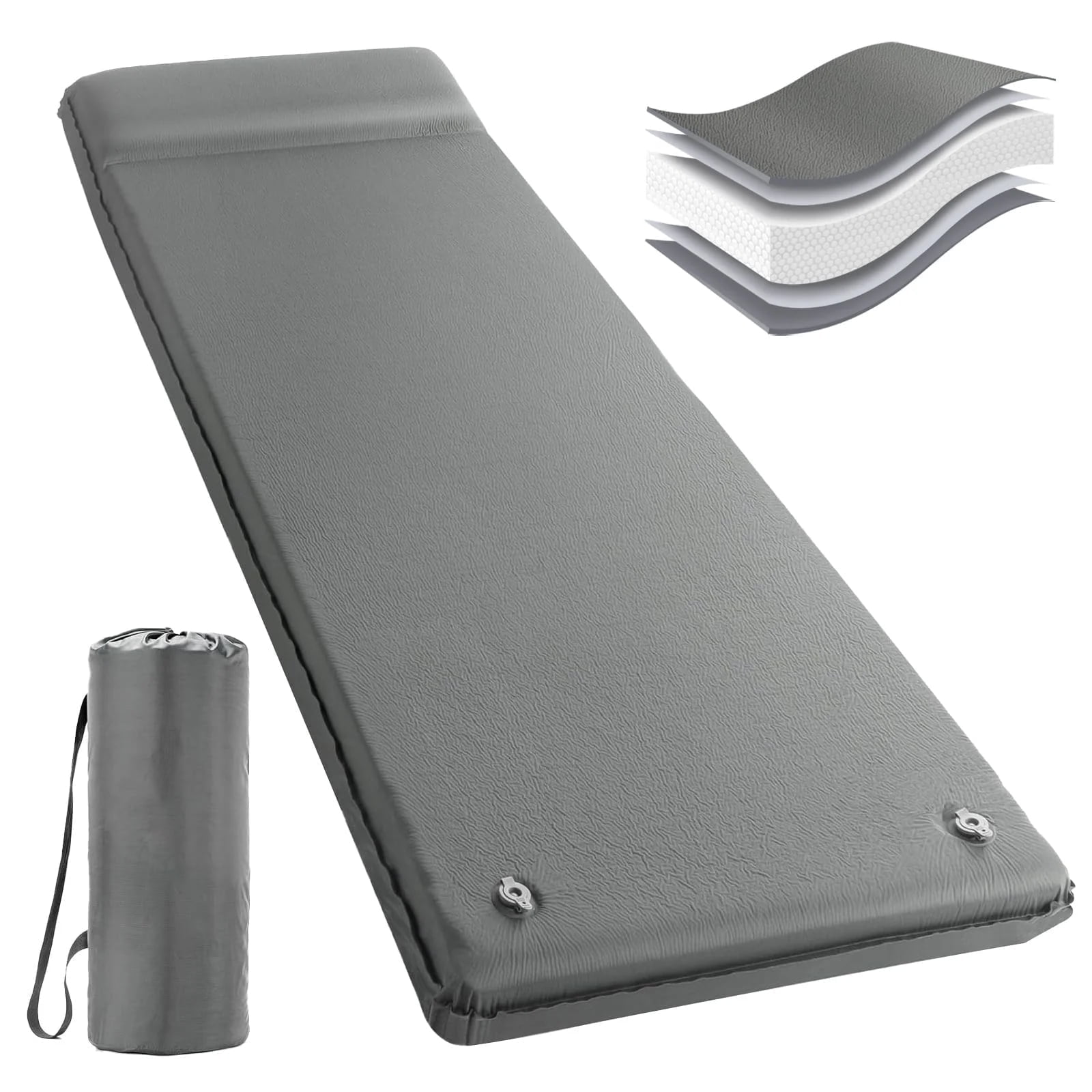 Aship Self Inflating Sleeping Pad, 26D Hi-Tech Memory Foam, 3.1" Ultra ...