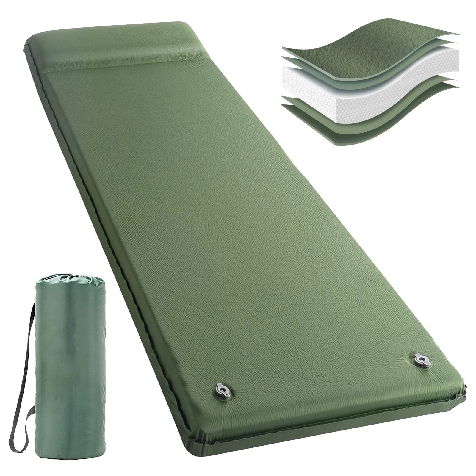 Aship Self Inflating Sleeping Pad, 26D Hi-Tech Memory Foam, 3.1" Ultra ...