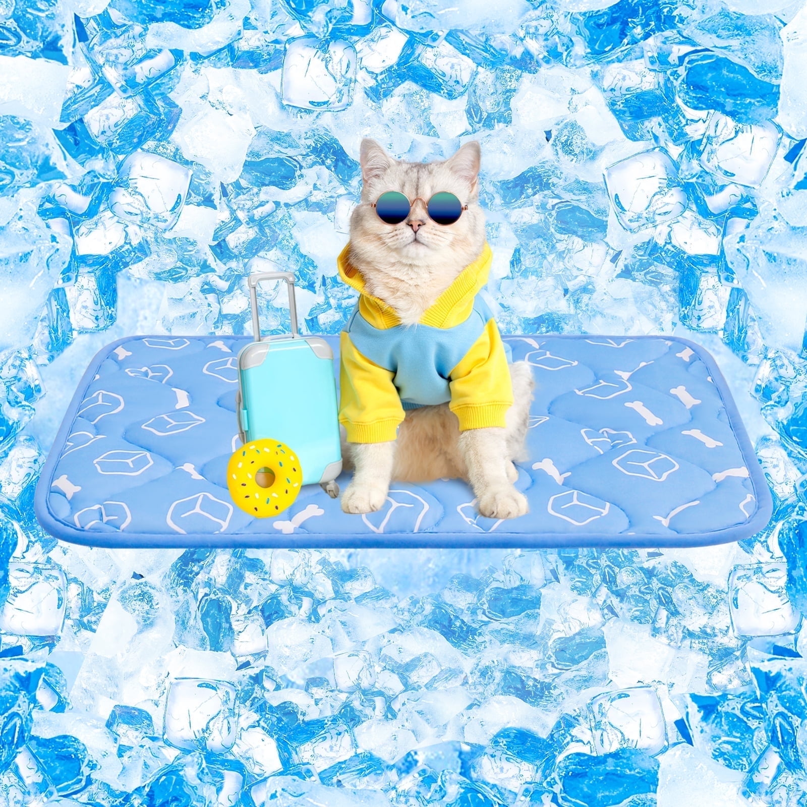 Aship Upgrade Cat Cooling Mat,18"x24" Thicken Cooling Pad for Cat ...