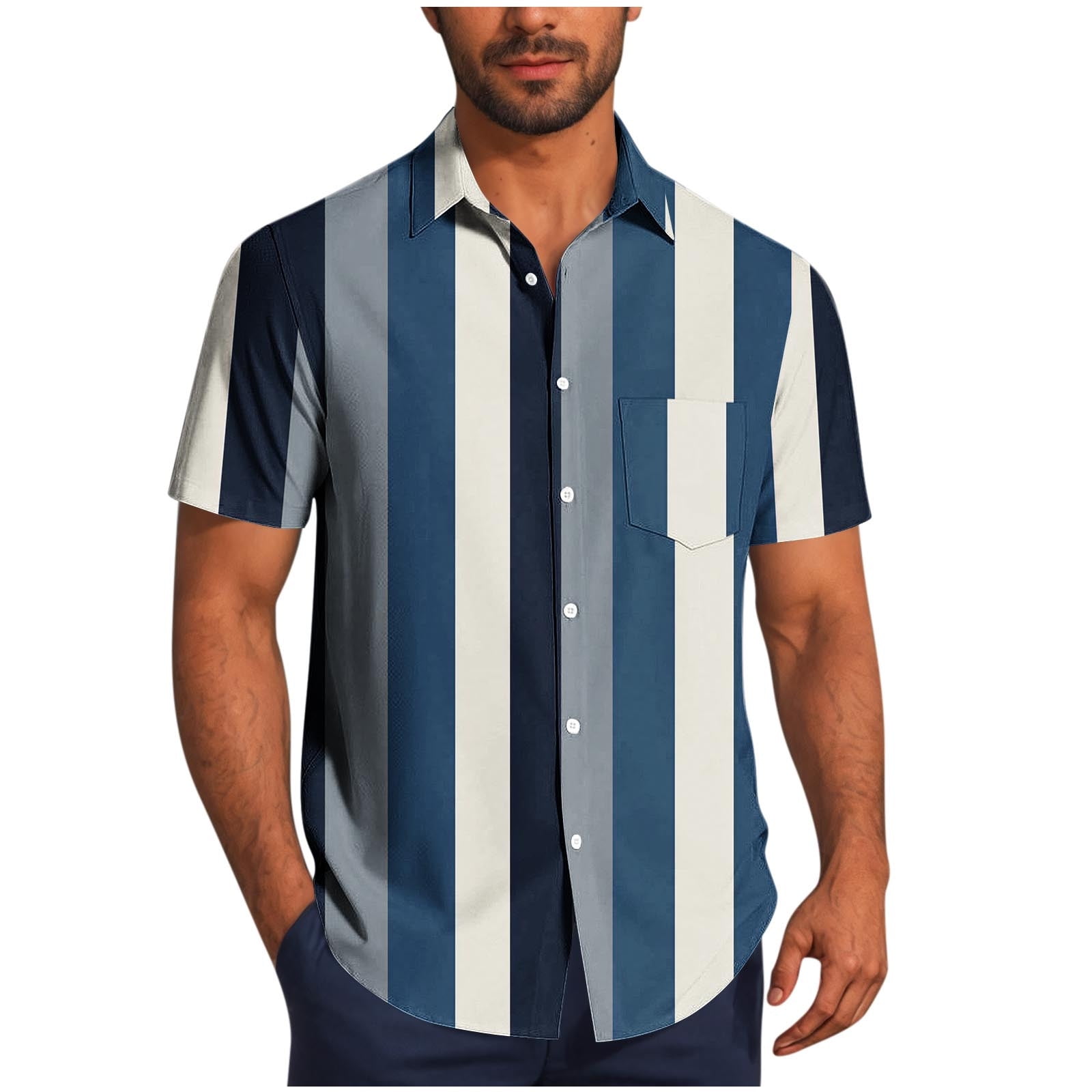 Ashirexll Button up Shirt Men, Big and Tall Shirts for Men, Plus Size ...