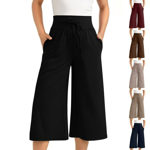 Ashirexll Casual Pants for Women, Womens Summer Pants, Solid Color ...