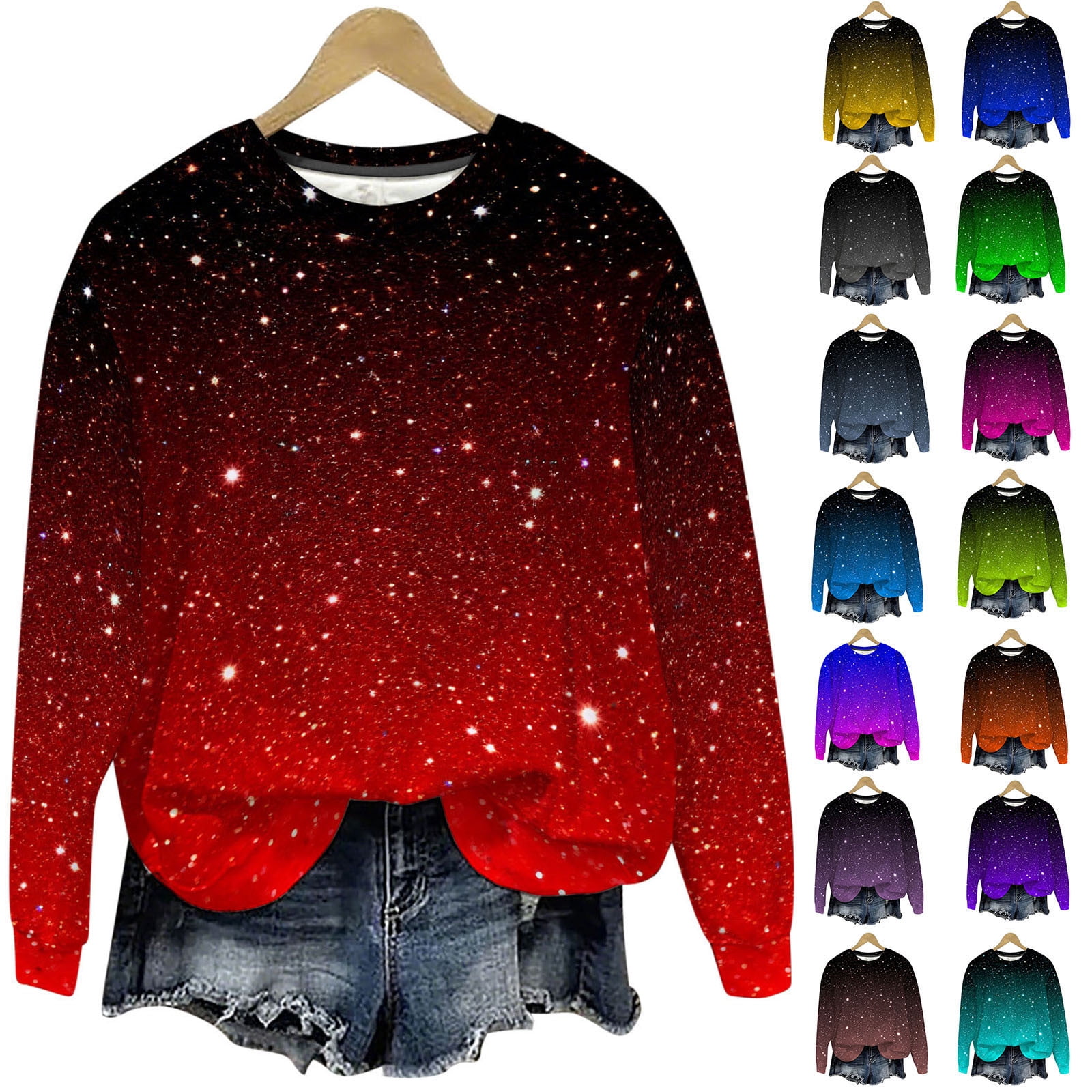 Ashirexll Crewneck Sweatshirts Oversized Sweatshirt For Winter Tops ...