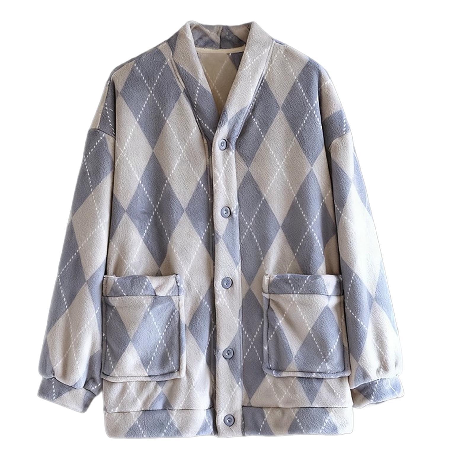 Ashirexll Fleece Pajamas Men, Winter Pajamas for Men, Mens Fall Winter ...