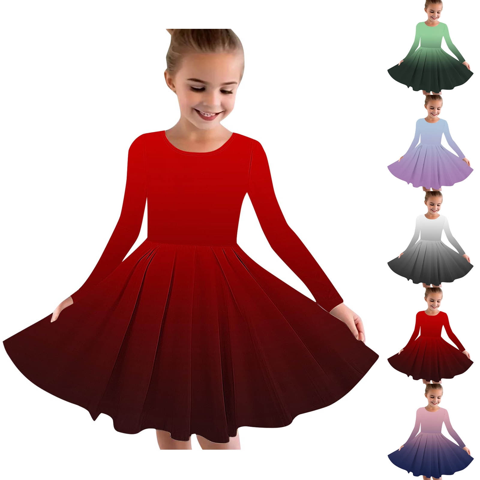 Ashirexll Girls Dresses Size 10-12, Girls Long Sleeve Dress, Fall ...