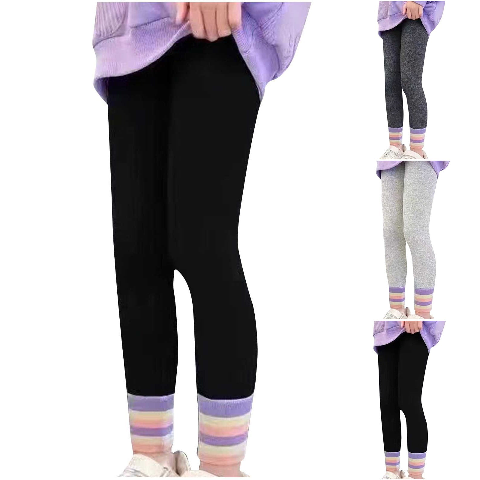 Ashirexll Girls Fleece Lined Leggings, Warm Leggings, Children Fall and ...