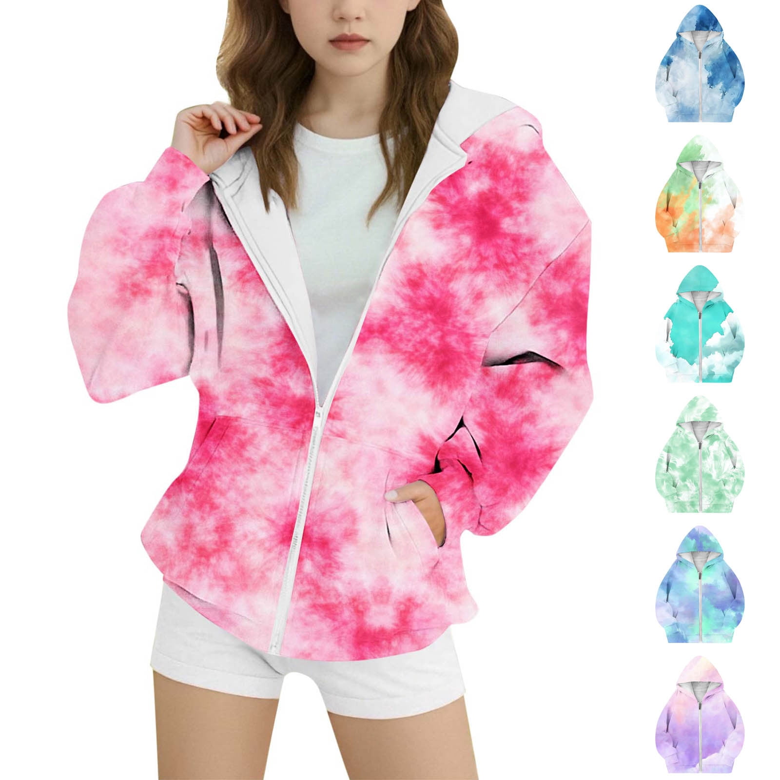 Ashirexll Girls Hooded Fleece Pullover for 4-15 Years Fall Winter ...