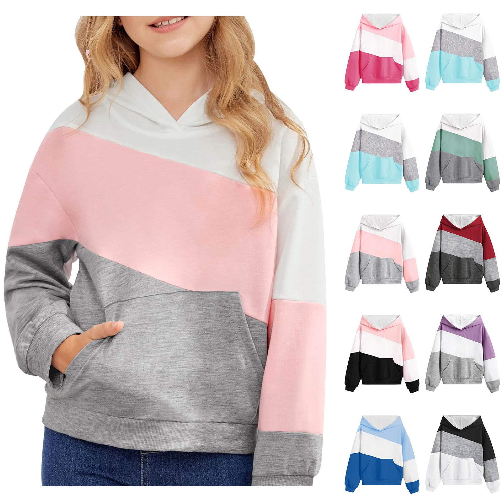 Ashirexll Girls Hoodies, Comfort Hoodie, Grils V-neck Long Sleeve ...