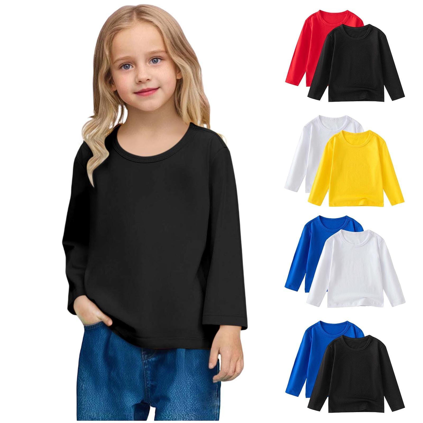Ashirexll Girls Long Sleeve Shirts, Fall Shirts, 2PC Long Sleeve Shirts ...
