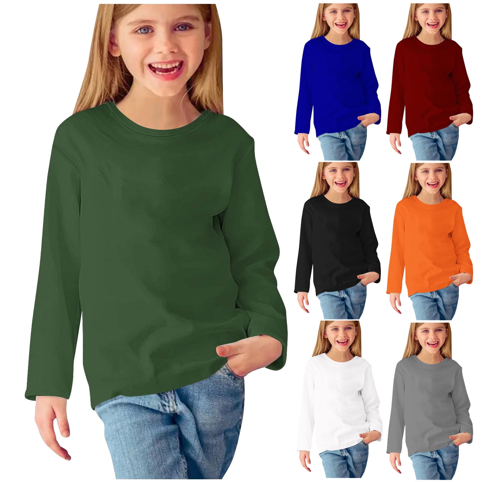 Ashirexll Girls Long Sleeve Shirts, Fall Shirts, Long Sleeve Shirts ...