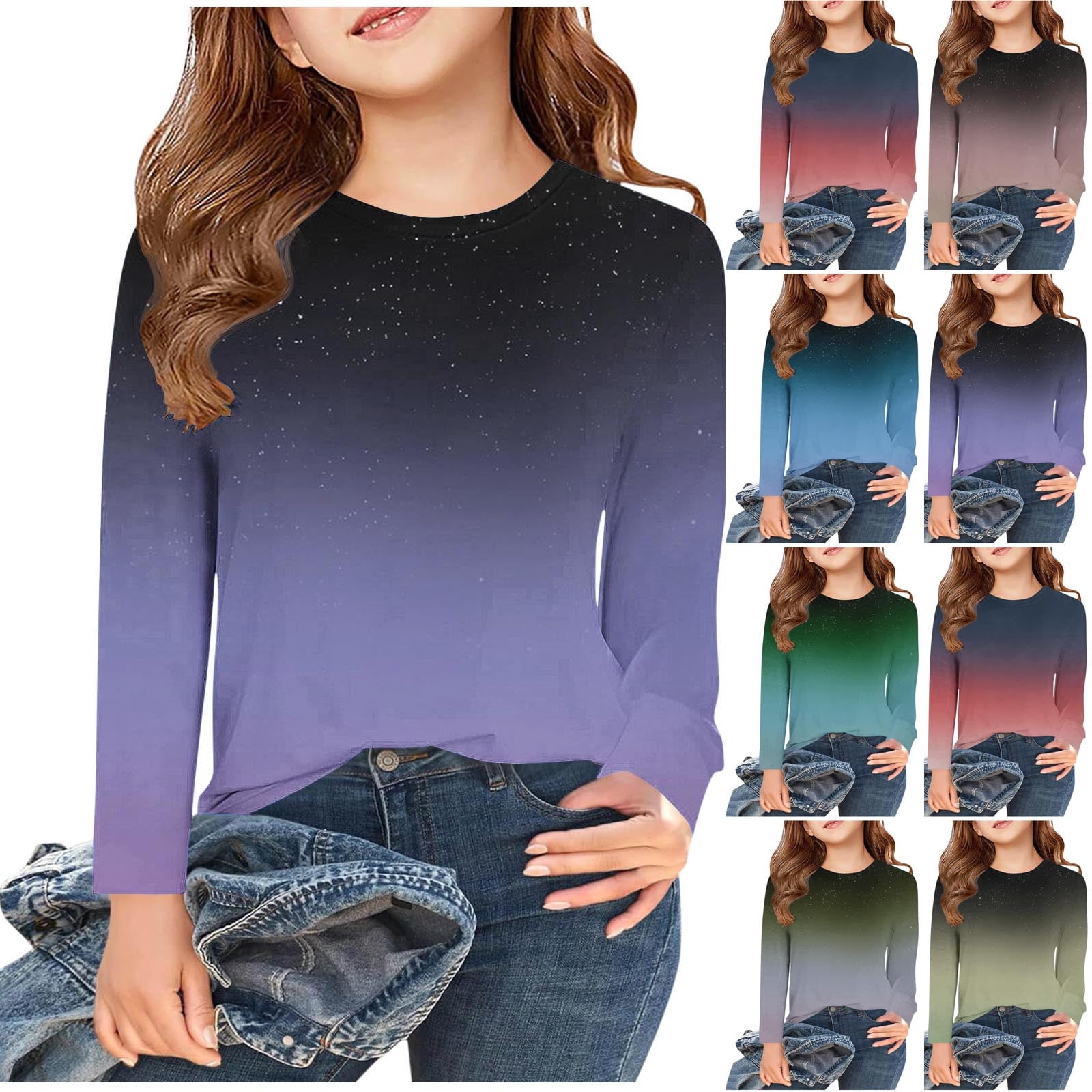 Ashirexll Girls Long Sleeve Shirts, Fall Shirts, Long Sleeve Shirts for ...