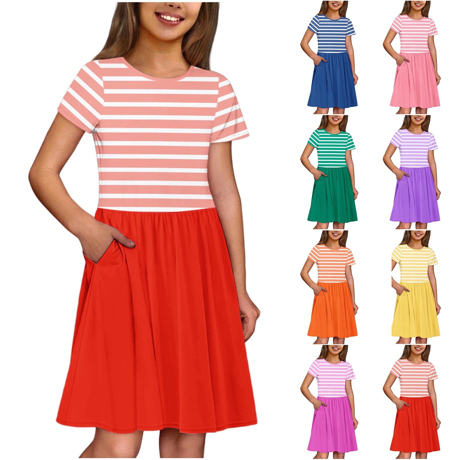 Ashirexll Girls Summer Dress, Girls Dresses Size 10-12, Teen and Kids ...