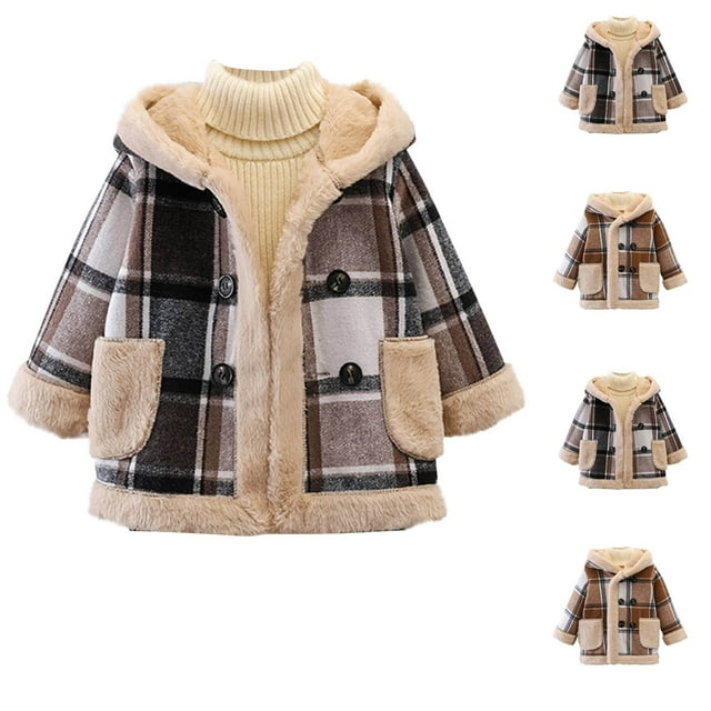 Ashirexll Girls Winter Coat, Girls Winter Jacket, Boys and Girls Woolen ...