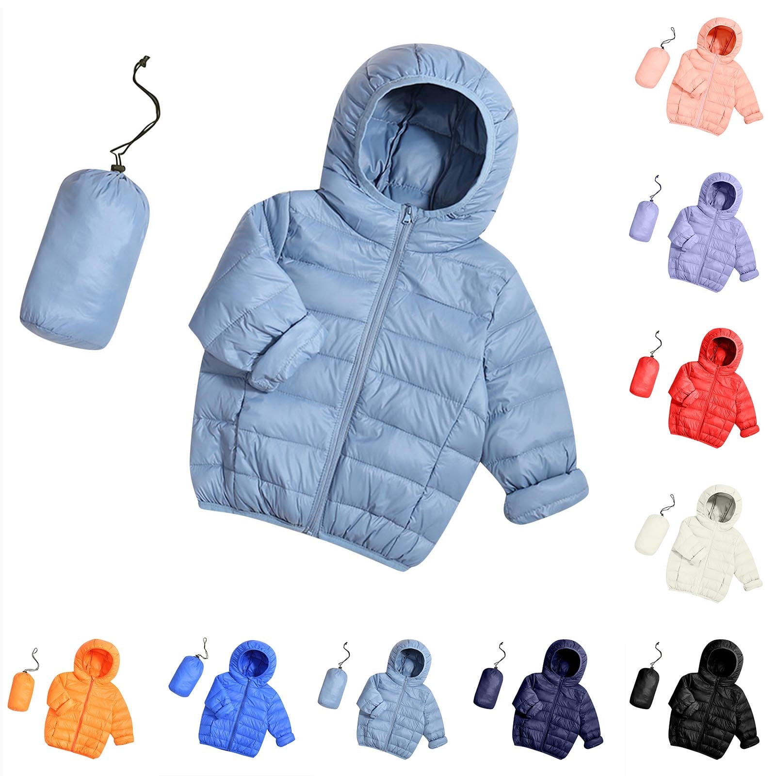 Ashirexll Girls Winter Coat, Girls Winter Jacket, Children Solid Color ...