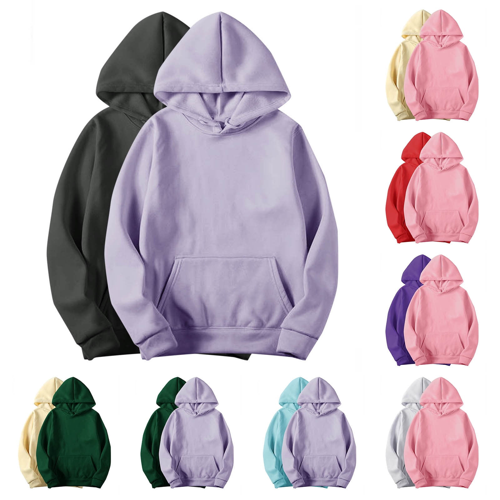 Ashirexll Hoodies for Women, Womens Hoodies Pullover, 2PC Ladies ...