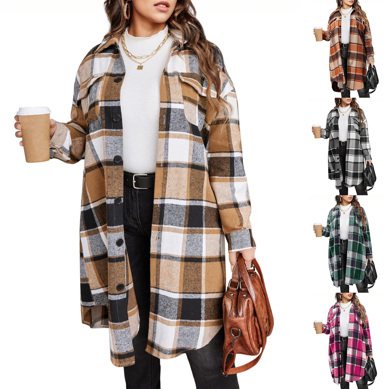 Ashirexll Jackets for Women Trendy, Womens Winter Coats, Casual Long ...