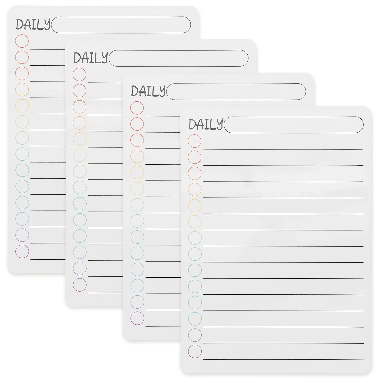 4 pcs Magnetic Whiteboard Daily Organizer Board Dry Erase Board Daily ...