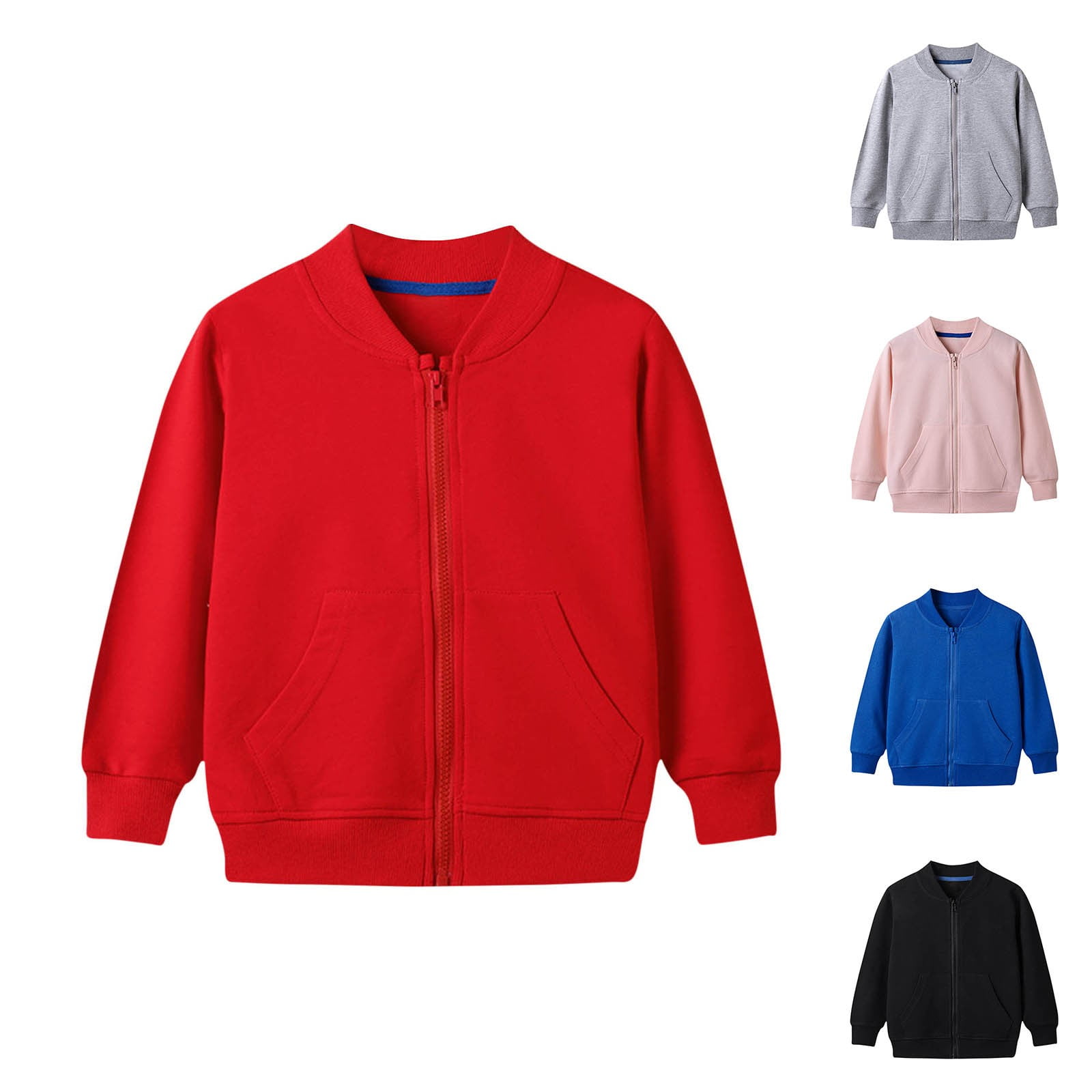 Ashirexll Kids Zipper Sweatshirt Long Sleeve Casual Sportswear Tops for ...