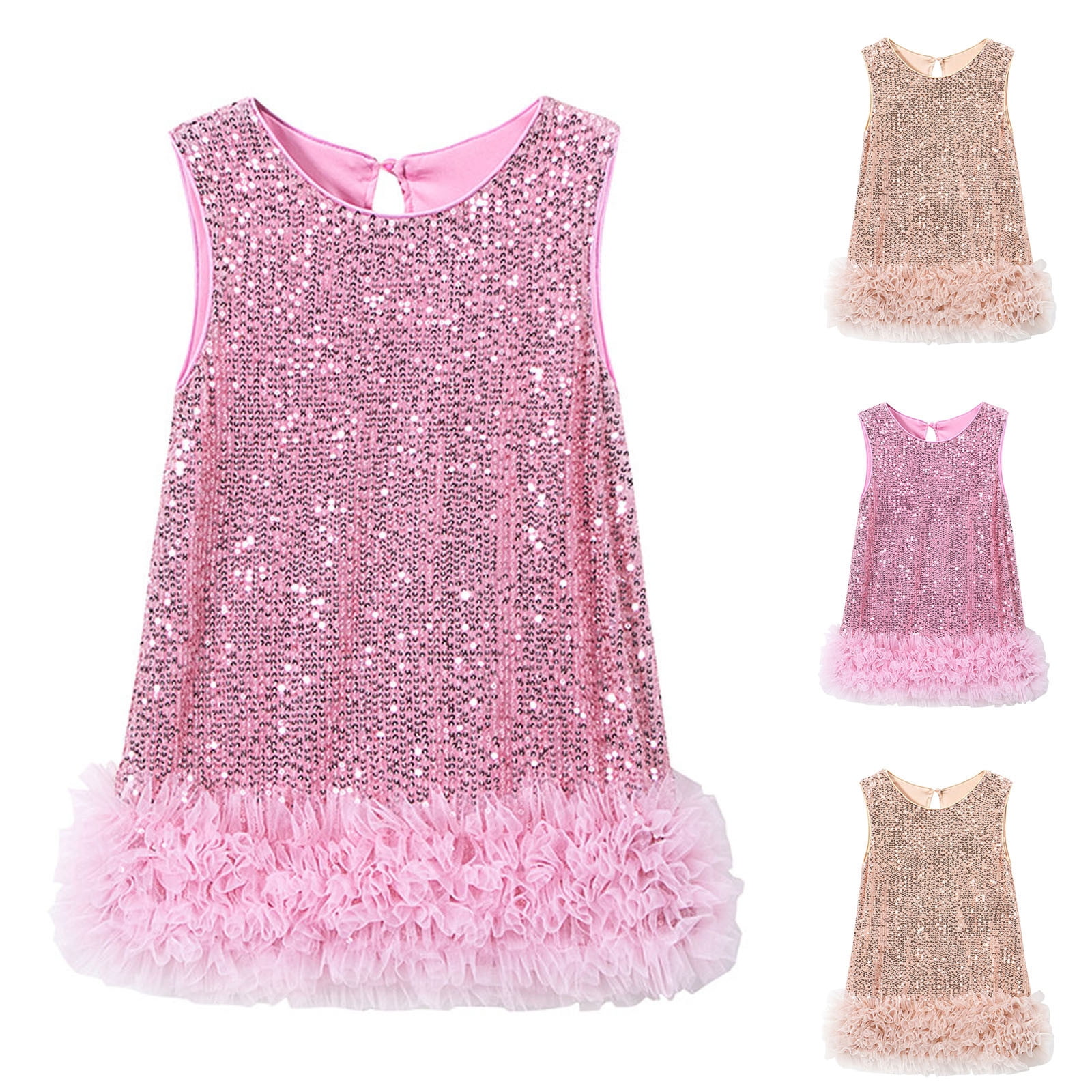 Ashirexll Little Girl Dresses, Girls Summer Dress, 2-8Y Little Children ...