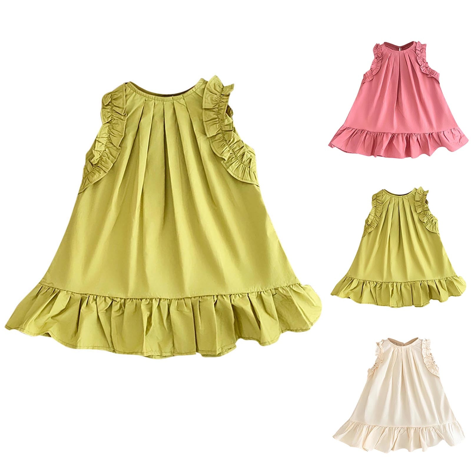 Ashirexll Little Girl Dresses, Girls Summer Dress, 6M-8Y Toddler ...