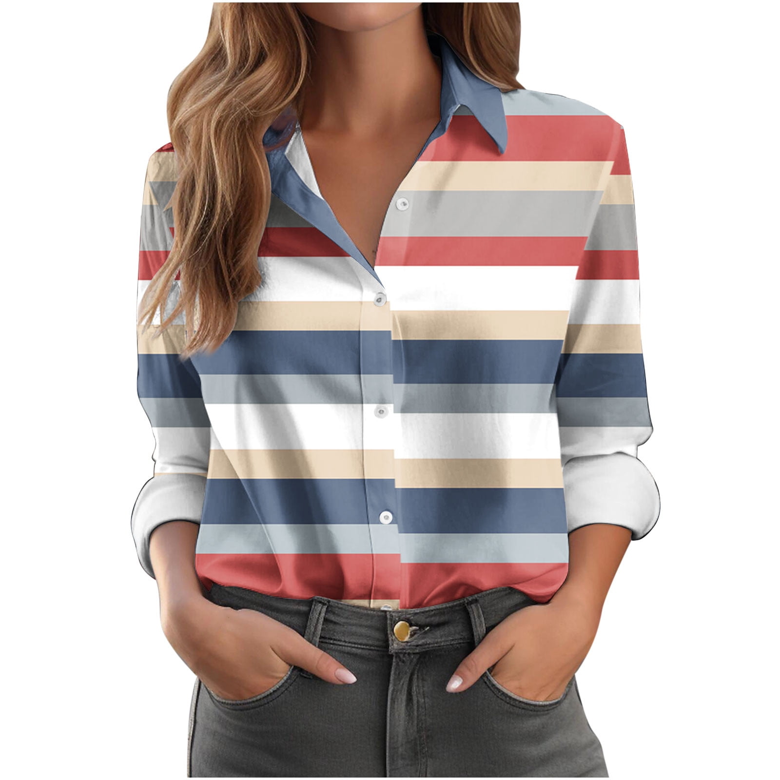 Ashirexll Long Sleeve Shirts for Women, Winter Tops for Women, Fashion ...
