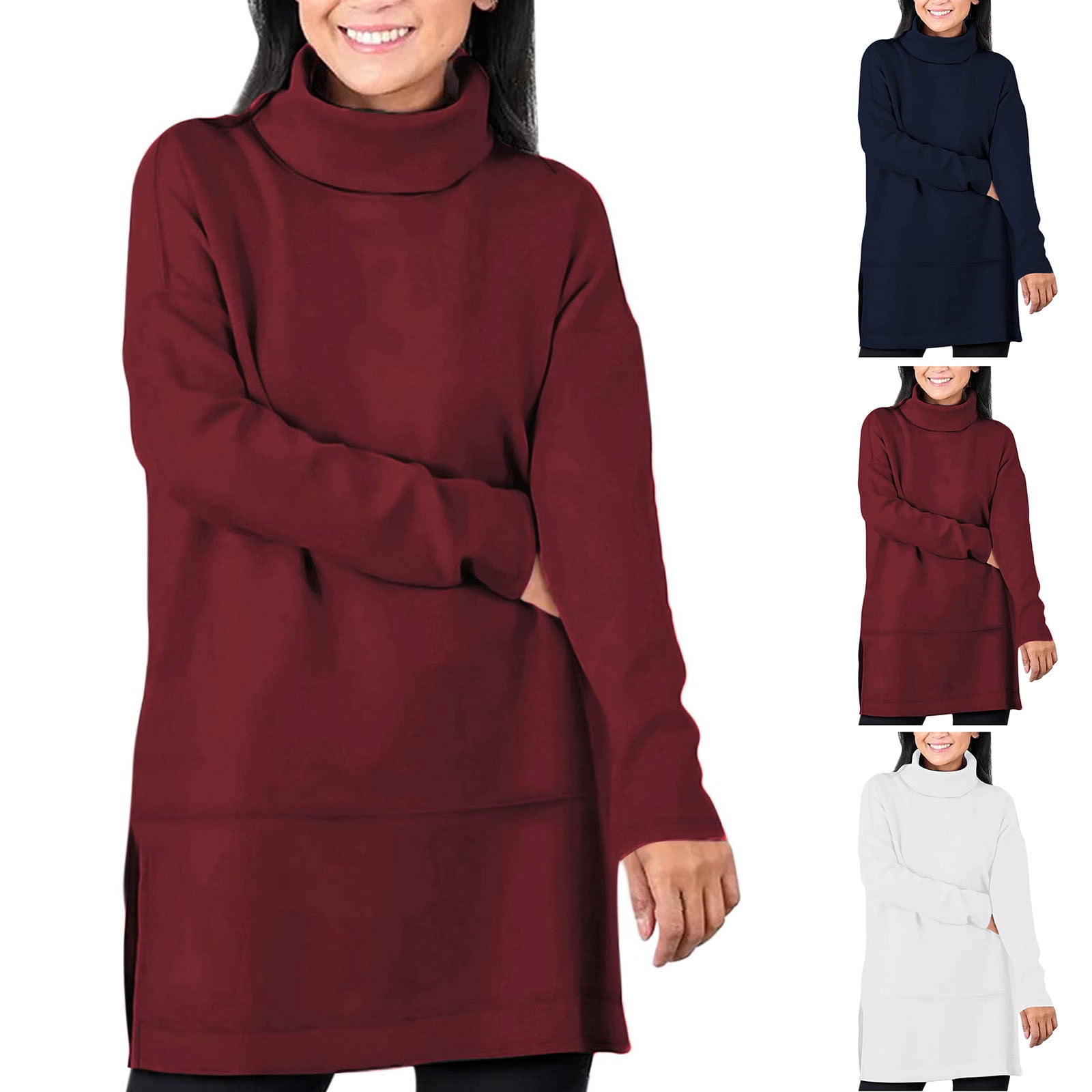 Ashirexll Long Sleeve Shirts for Women, Winter Tops for Women, Women's ...