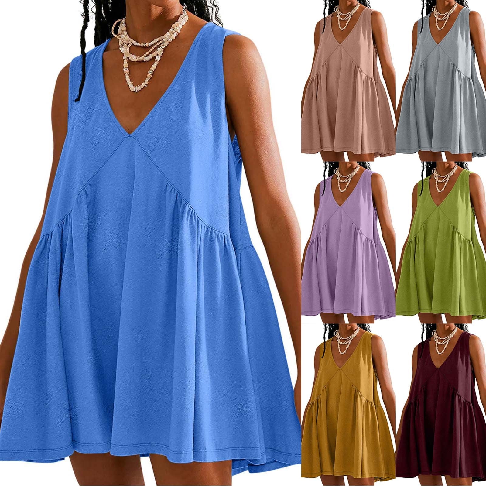 Ashirexll Midi Dresses for Women, Flowy Dresses for Women, Summer ...