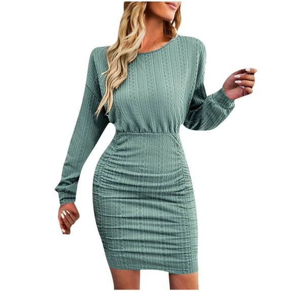 Ashirexll Midi Dresses for Women, Womens Long Sleeve Dresses, Fashion ...