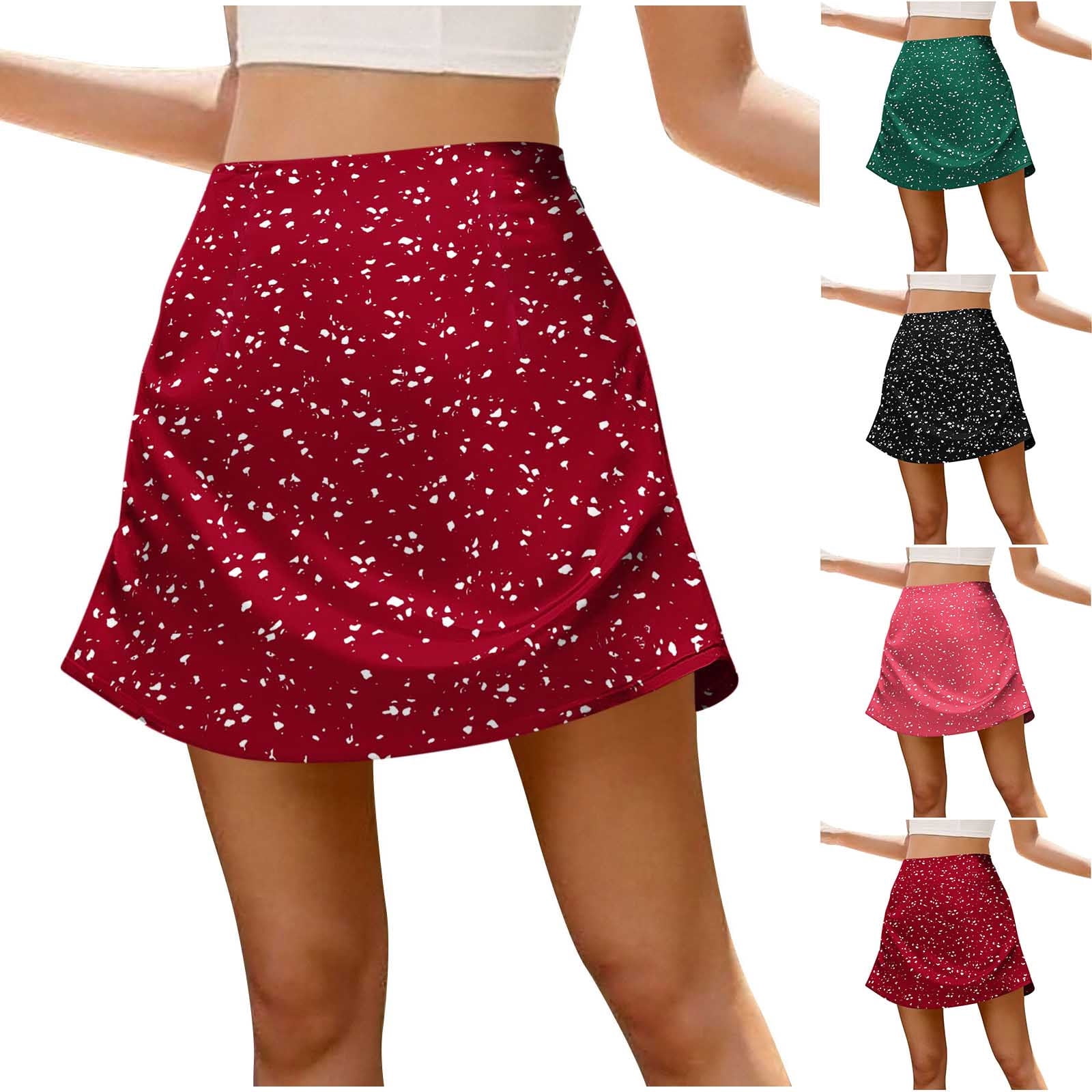 Ashirexll Mini Skirts for Women Fashion Casual Printed Zipper Spring ...