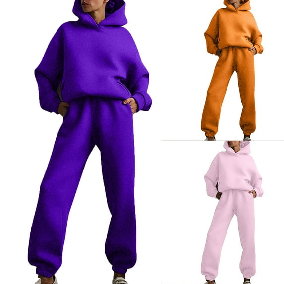 Ashirexll Outfits for Women, Two Piece Sets for Women, Casual Solid ...