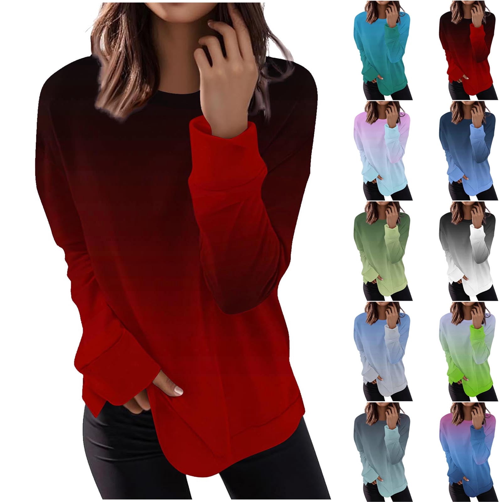 Ashirexll Oversized Sweatshirt for Women, Winter Tops for Women ...